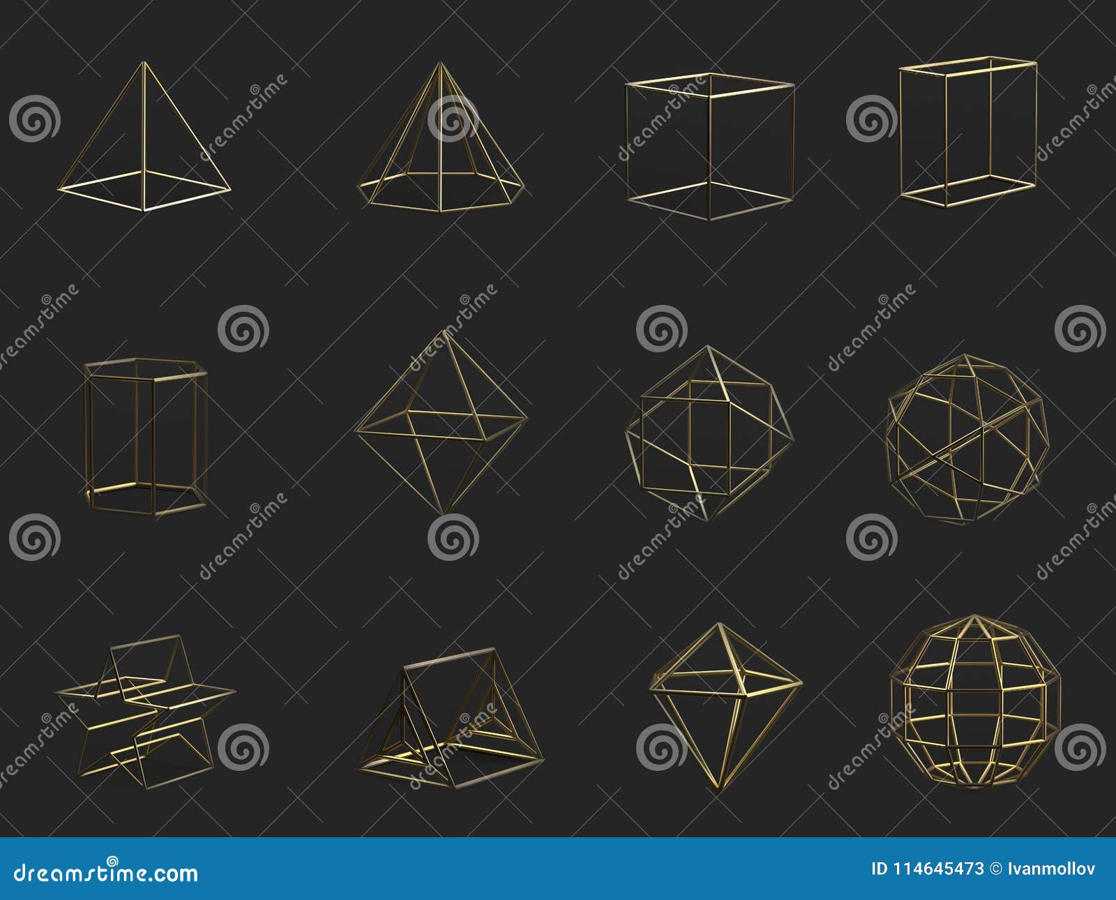 Geometric Realistic Looking Primitive Objects Royalty-Free Stock ...
