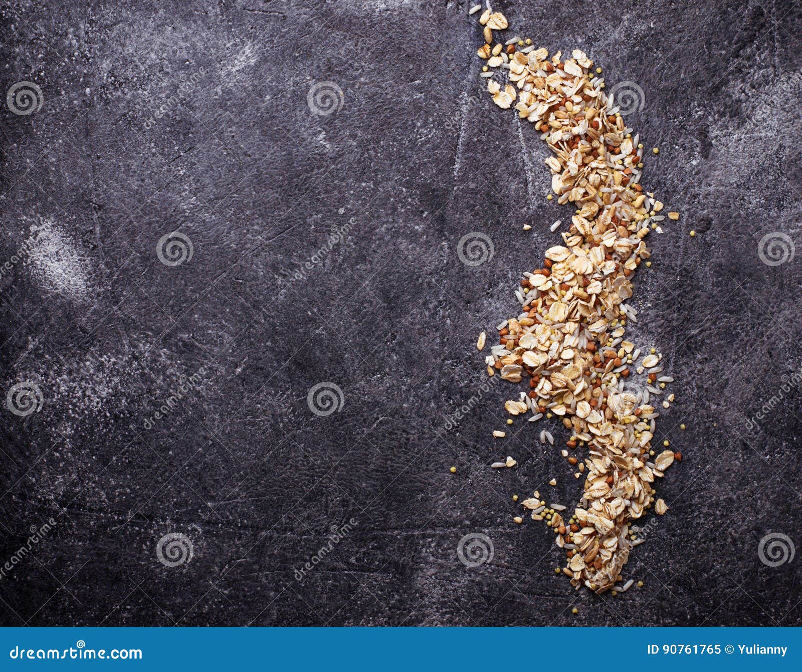 Different Type of Grain: Rice, Wheat, Oatmeal, Oat, Buckwheat Stock ...