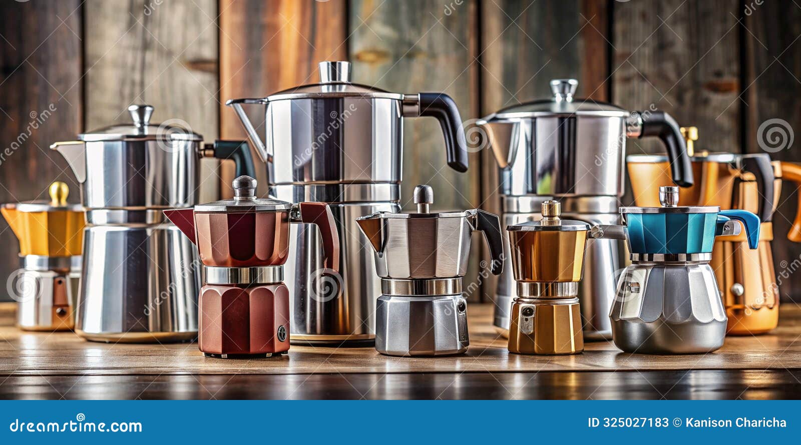 Different Type of Moka Pot for Coffee Maker Creative AI Stock Image ...