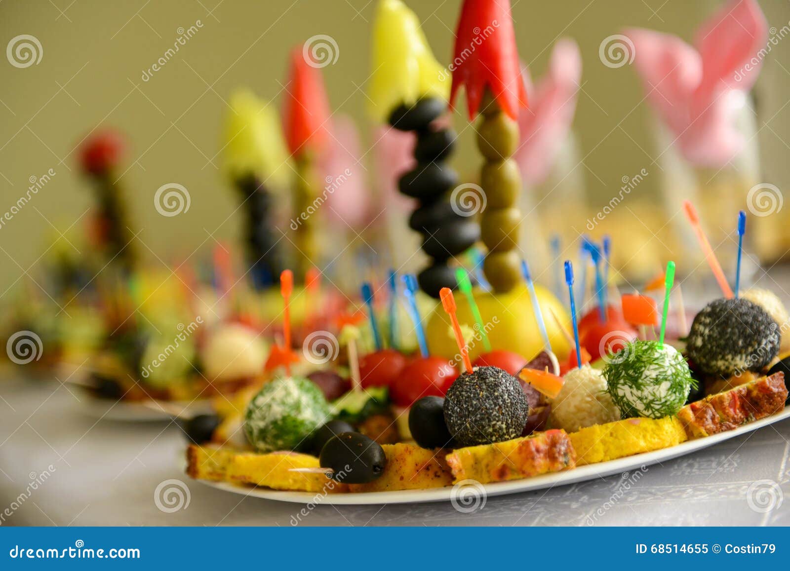 Different Type of Prepared Food in a Plate Stock Image - Image of ...