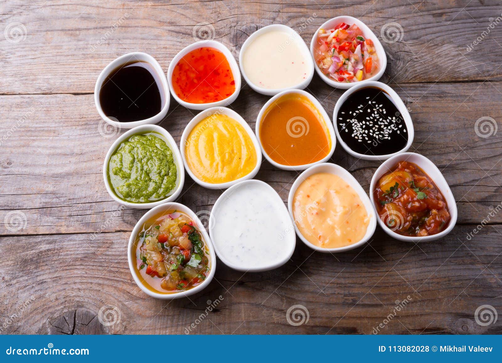 Different type of sauces stock photo. Image of gourmet - 113082028
