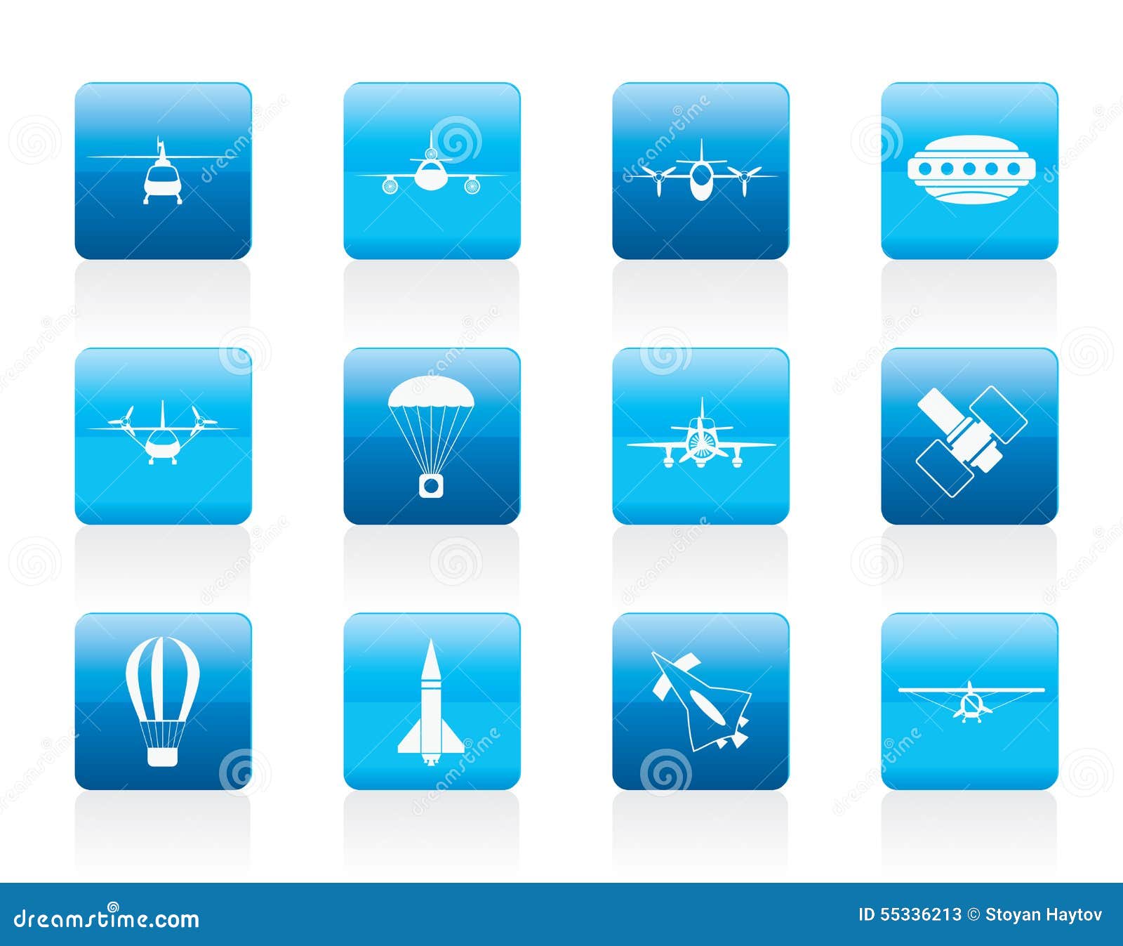 Different Types of Aircraft Illustrations and Icons Stock Vector ...