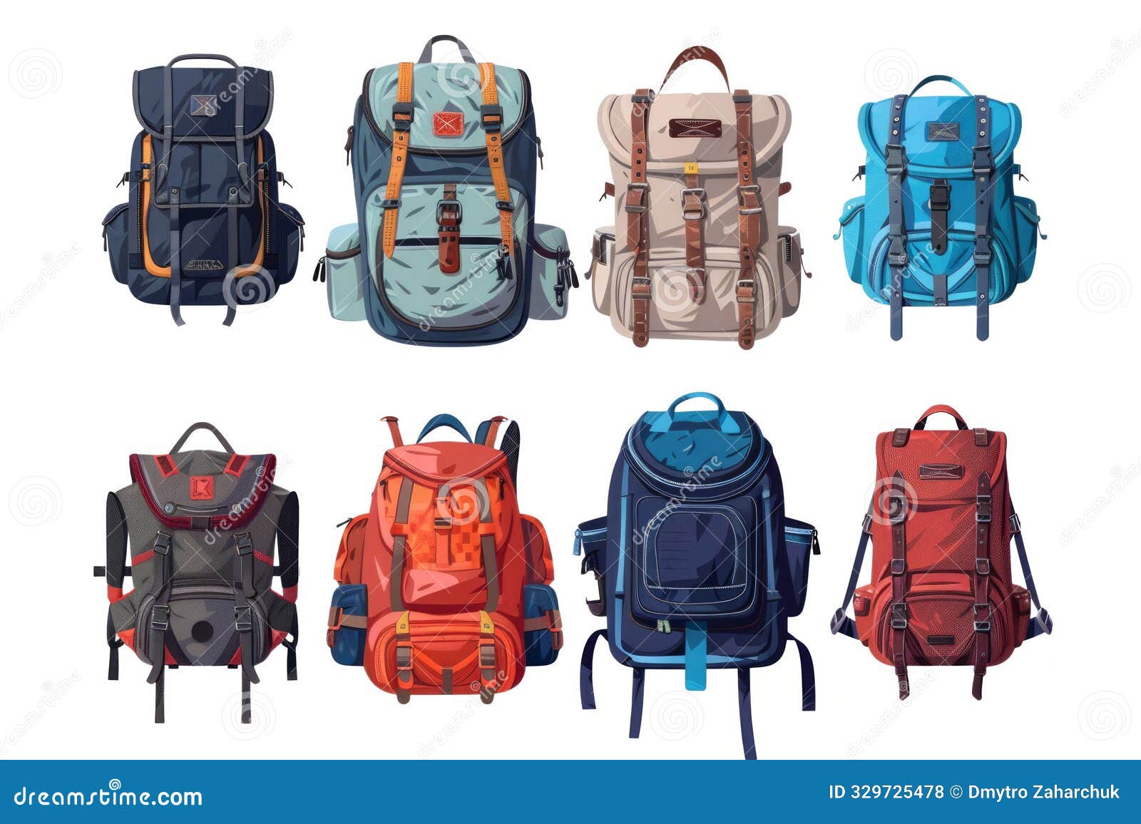 Different Types of Backpacks, Each with Its Own Personality on White ...