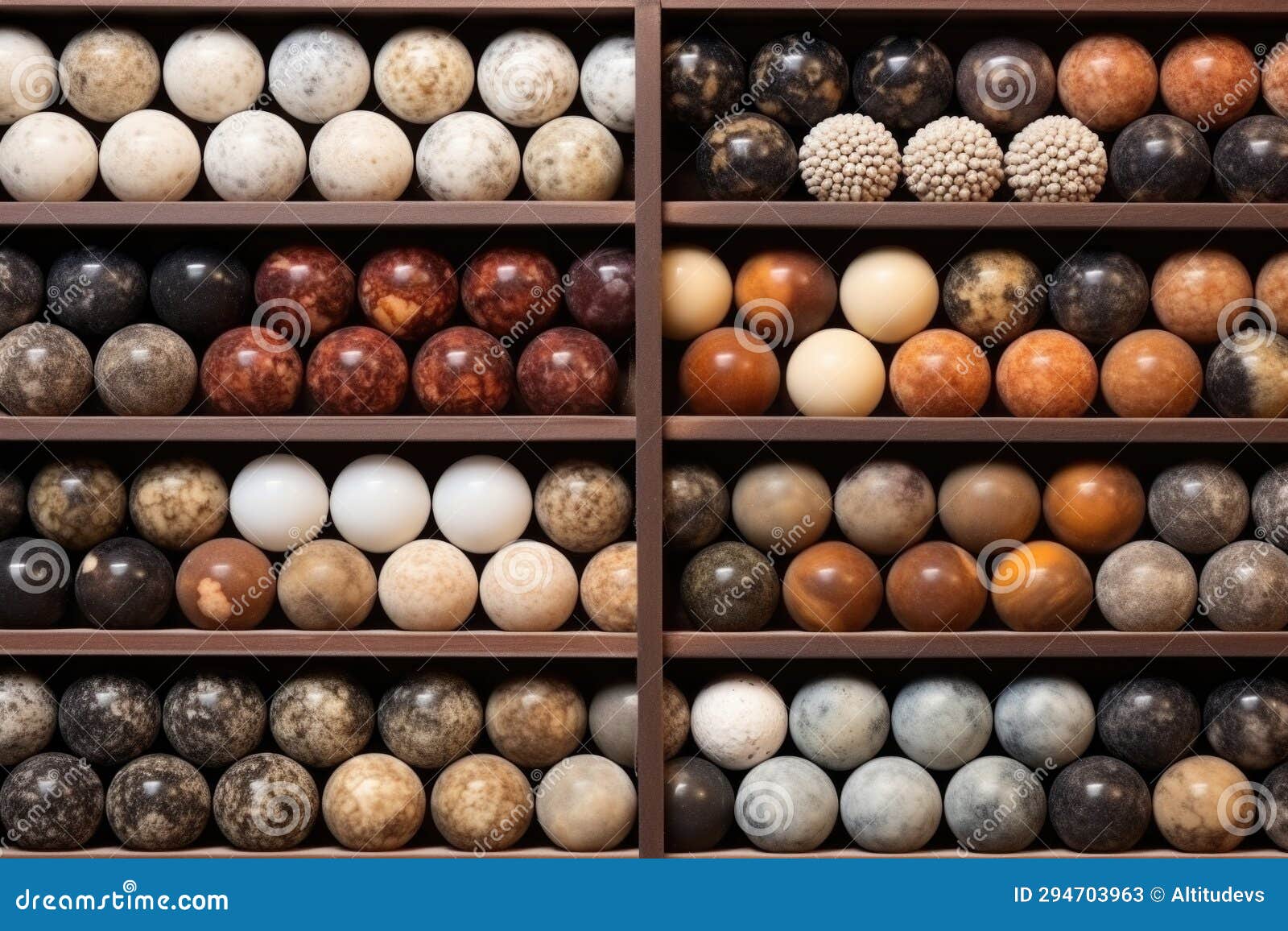 Different Types of Balls Organized in a Row Stock Image - Image of ...