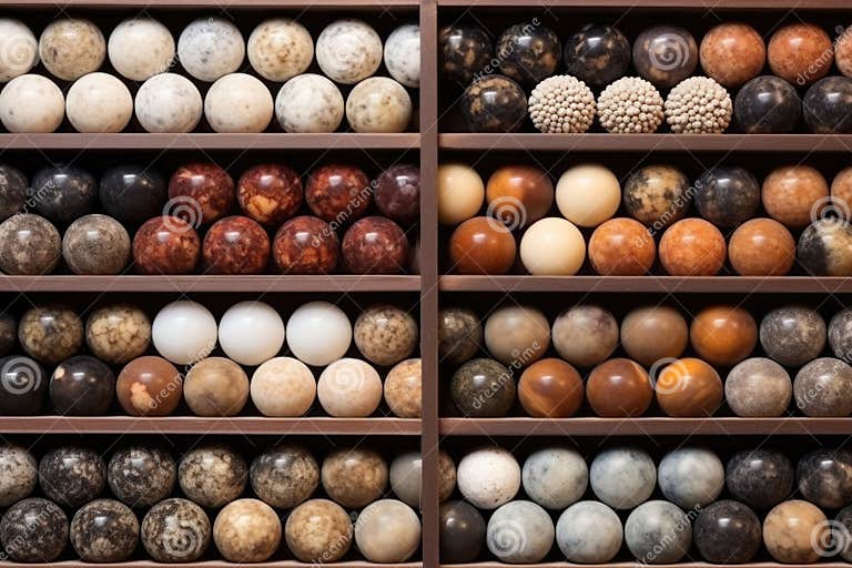 Different Types of Balls Organized in a Row Stock Image - Image of ...