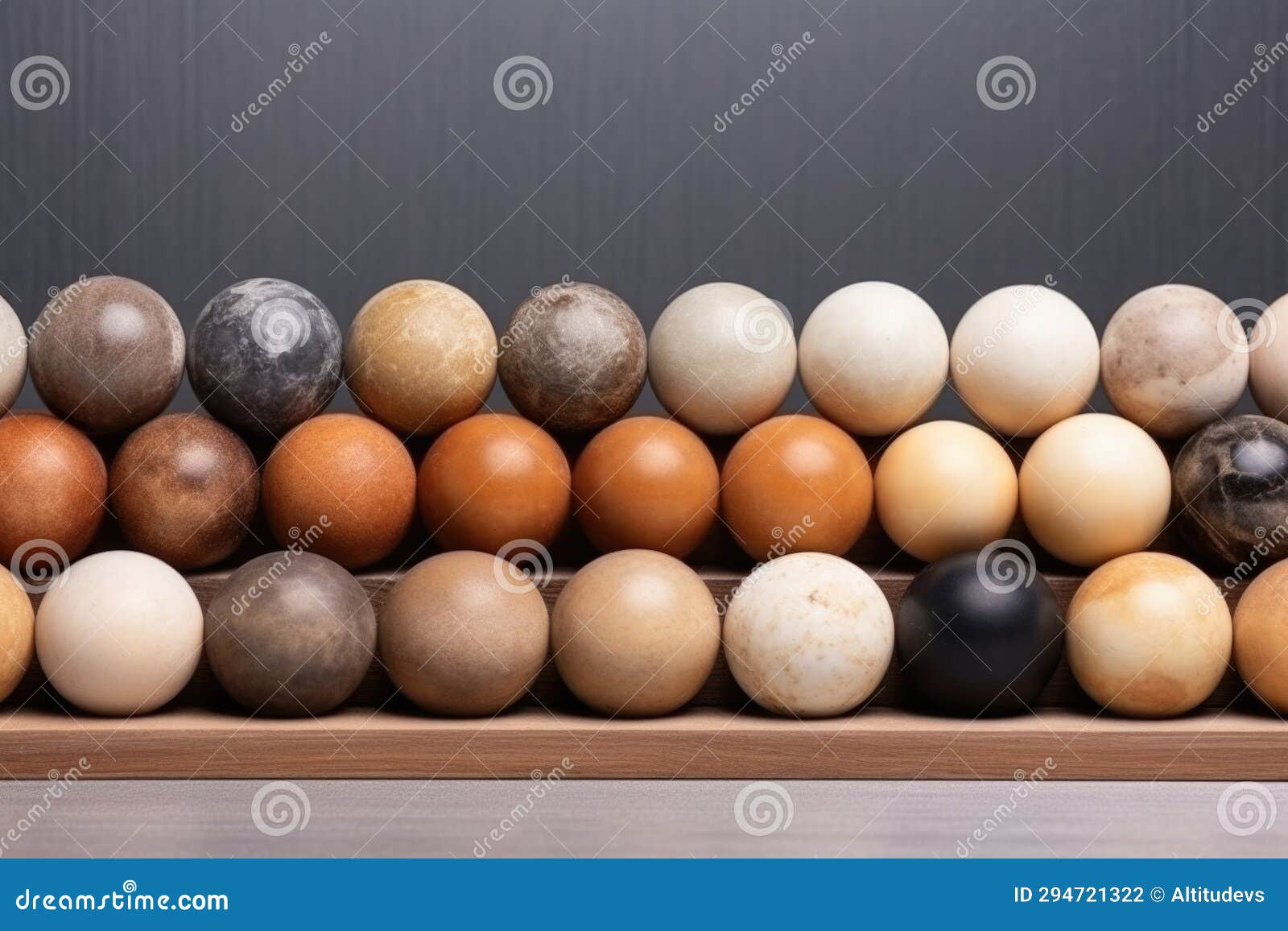 Different Types of Balls Organized in a Row Stock Photo - Image of ...
