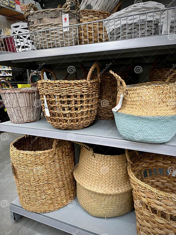 Different types of baskets stock photo. Image of rattan - 302263528