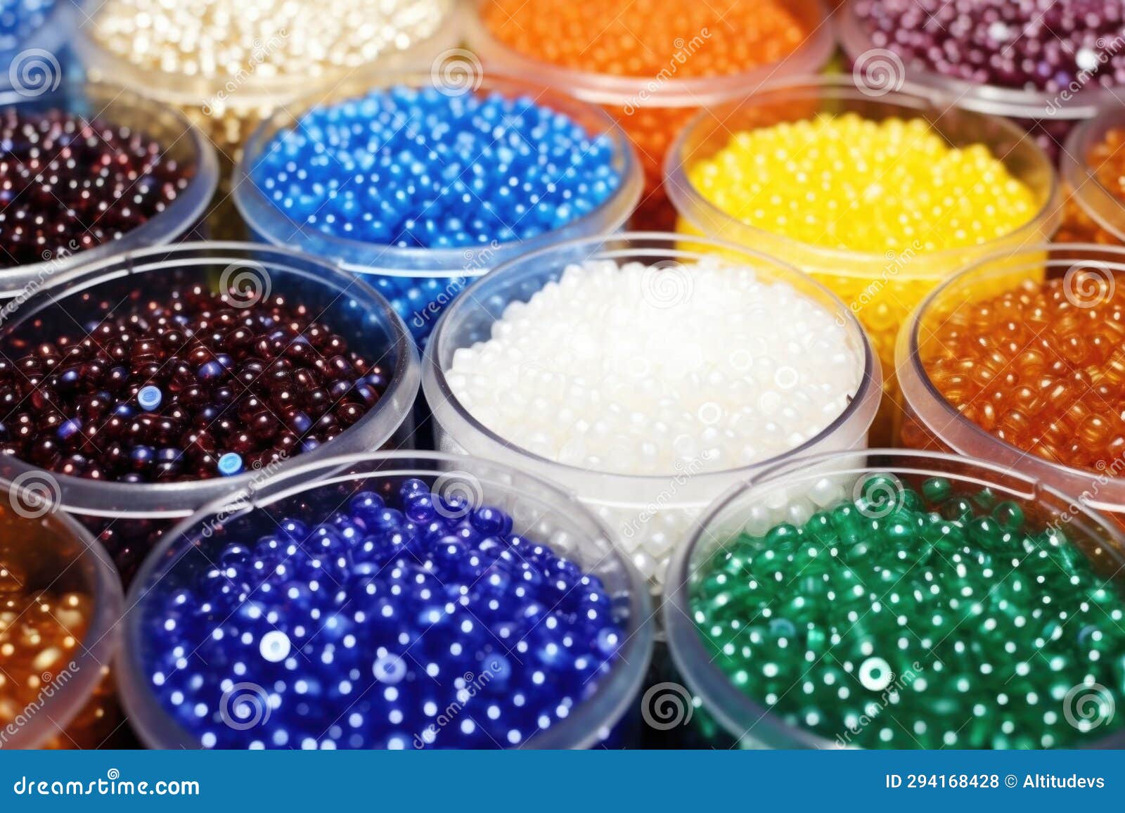 Different Types of Bead Stringing Materials Stock Photo - Image of ...