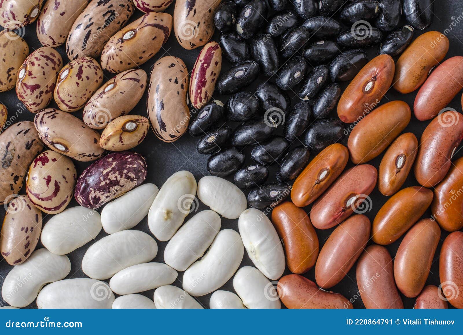 Different Types Of Beans Mixed Background Royalty-Free Stock Photo ...