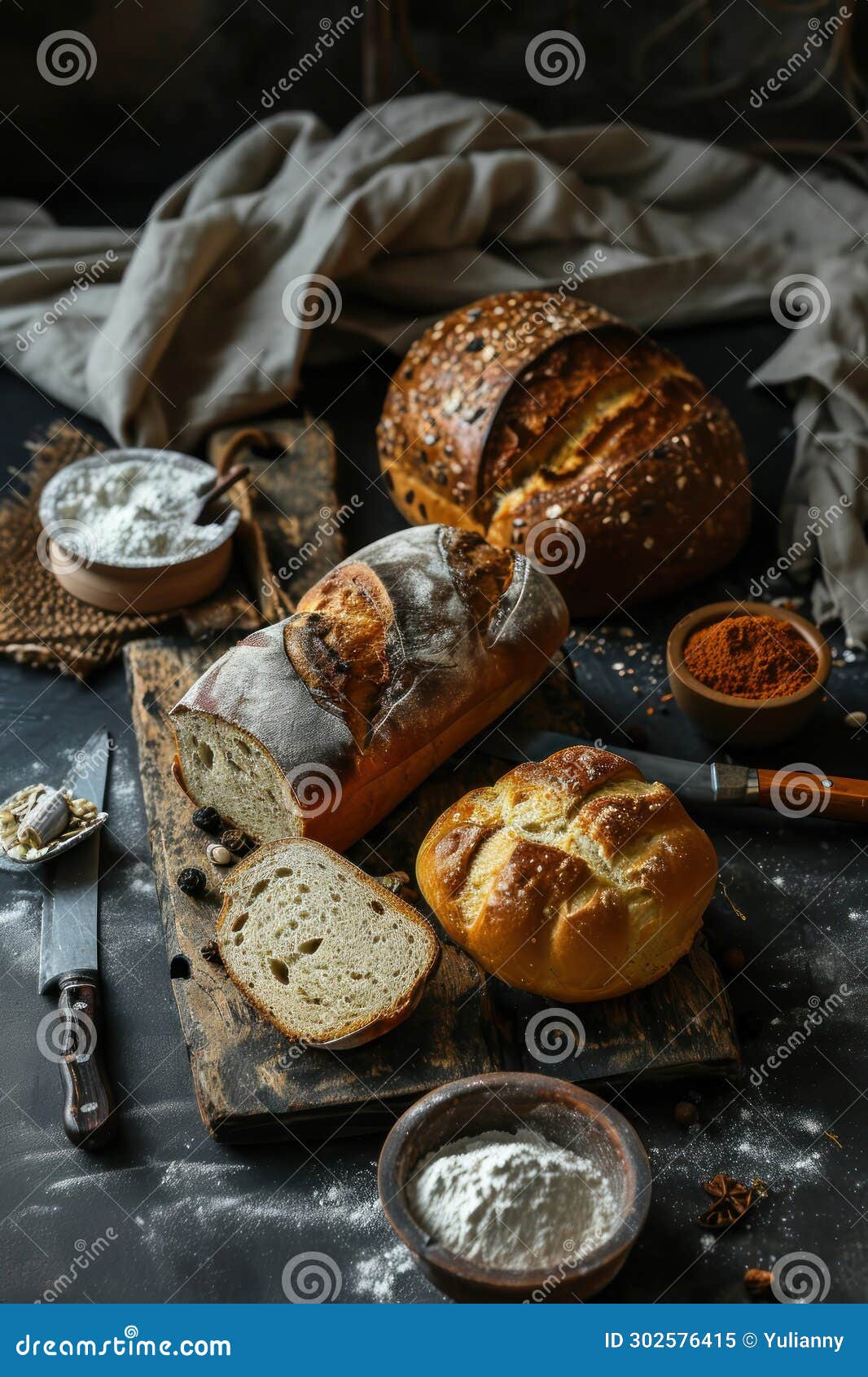 Different Types of Bread and Buns Stock Image - Image of food, healthy ...