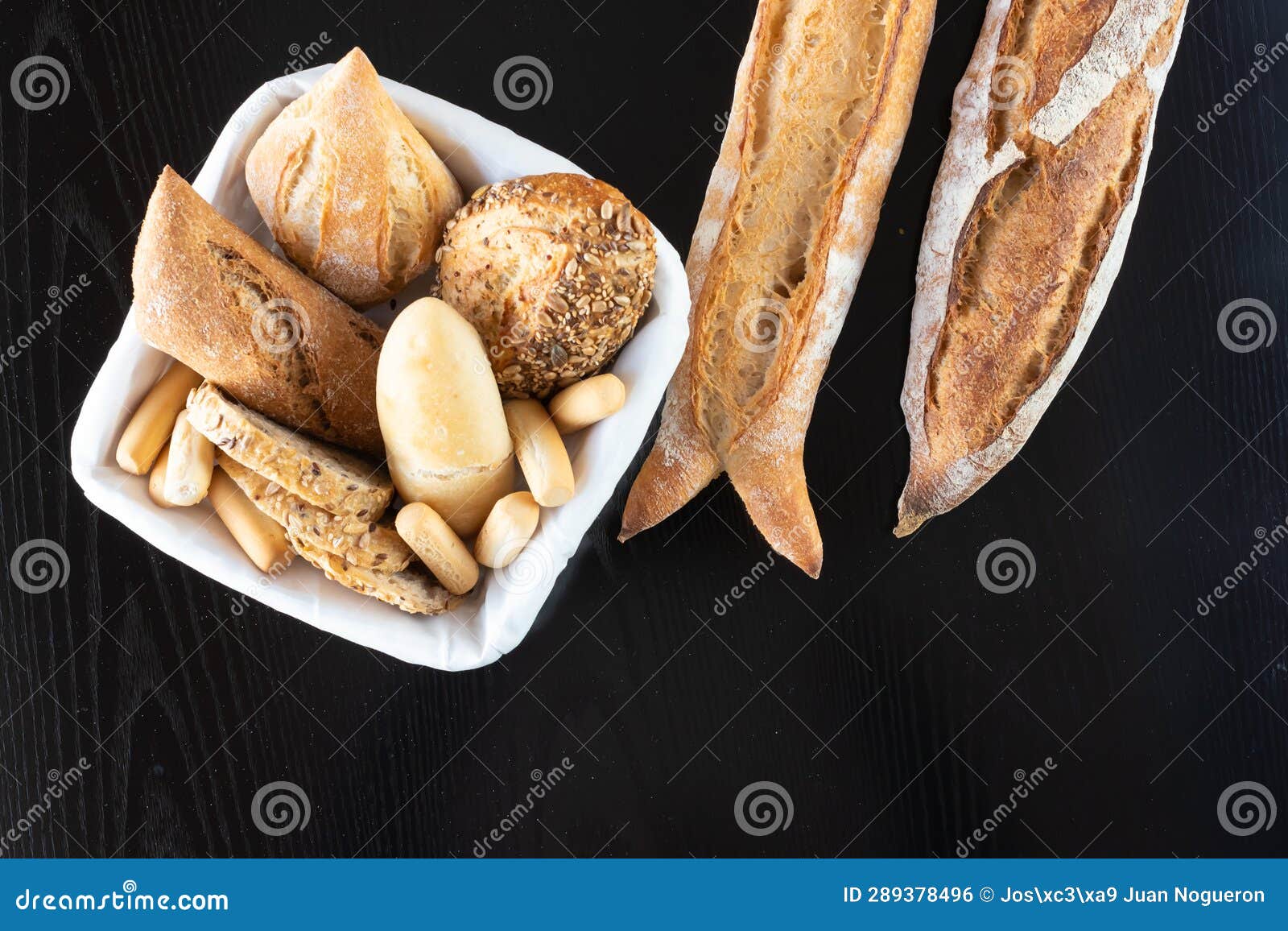 Different Types of Bread Cut into Slices and Whole Stock Photo - Image ...