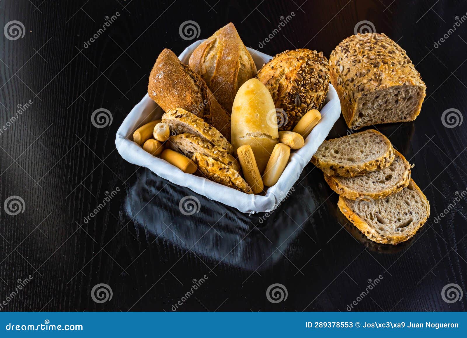 Different Types of Bread Cut into Slices and Whole Stock Image - Image ...