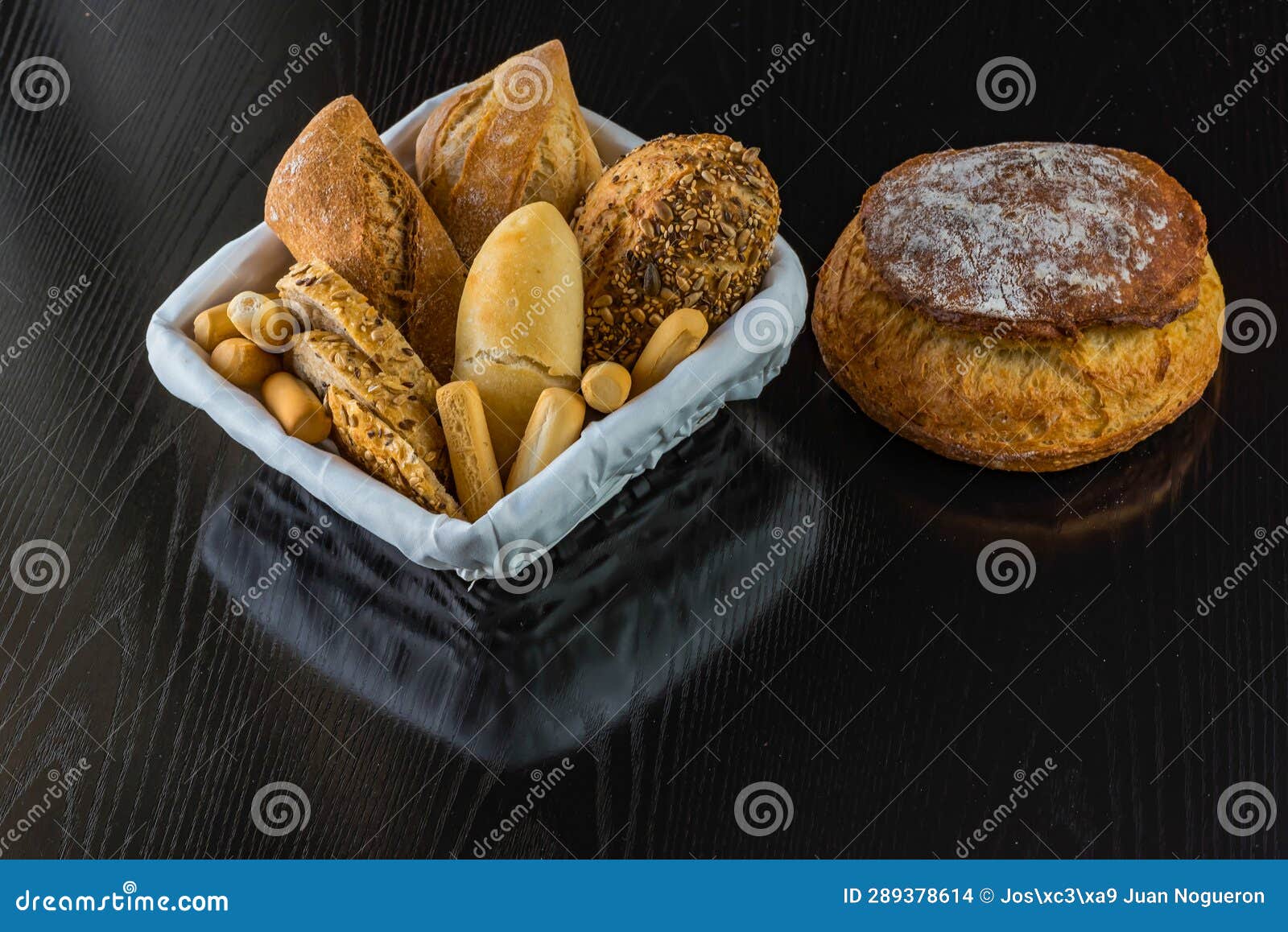 Different Types of Bread Cut into Slices and Whole Stock Photo - Image ...