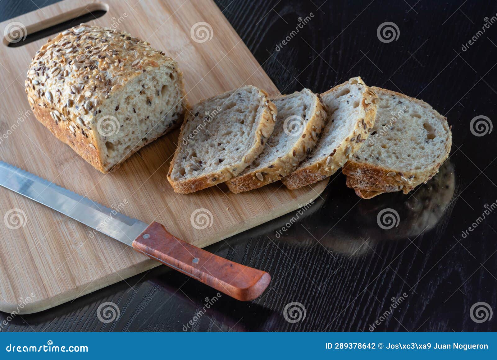 Different Types of Bread Cut into Slices and Whole Stock Photo - Image ...