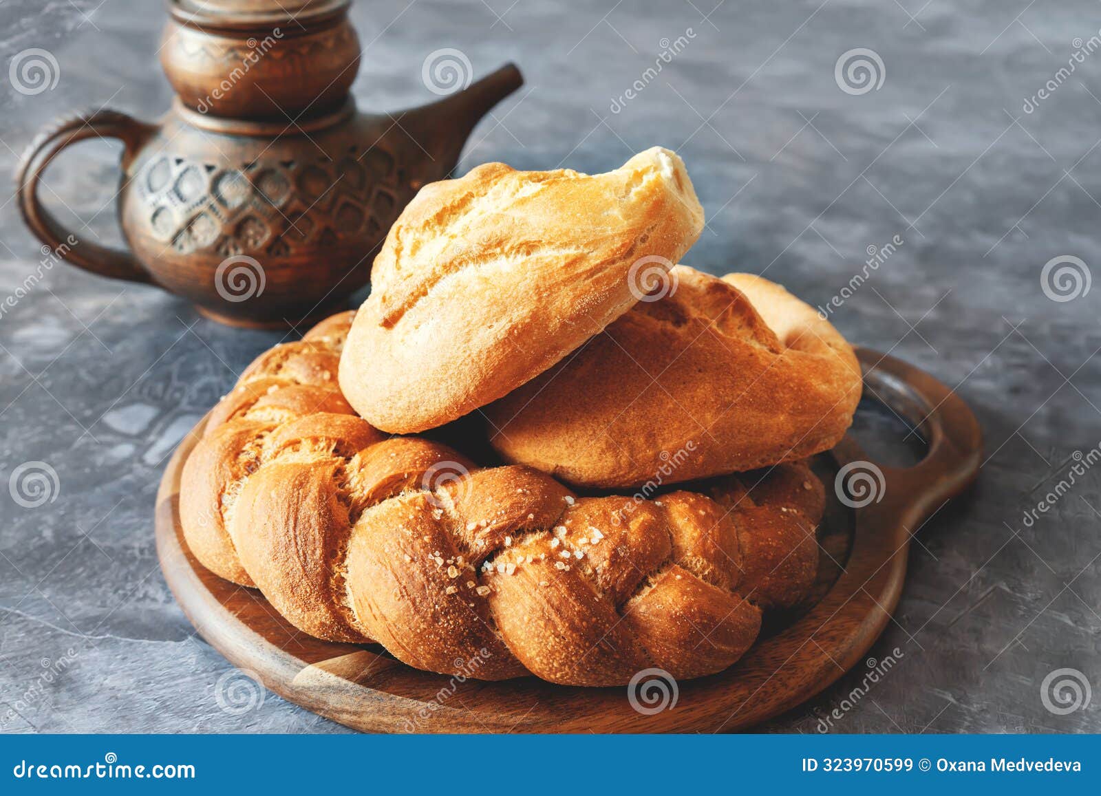 Different Types of Bread - Kalacha, Hala - Braided Loaf with Coarse ...