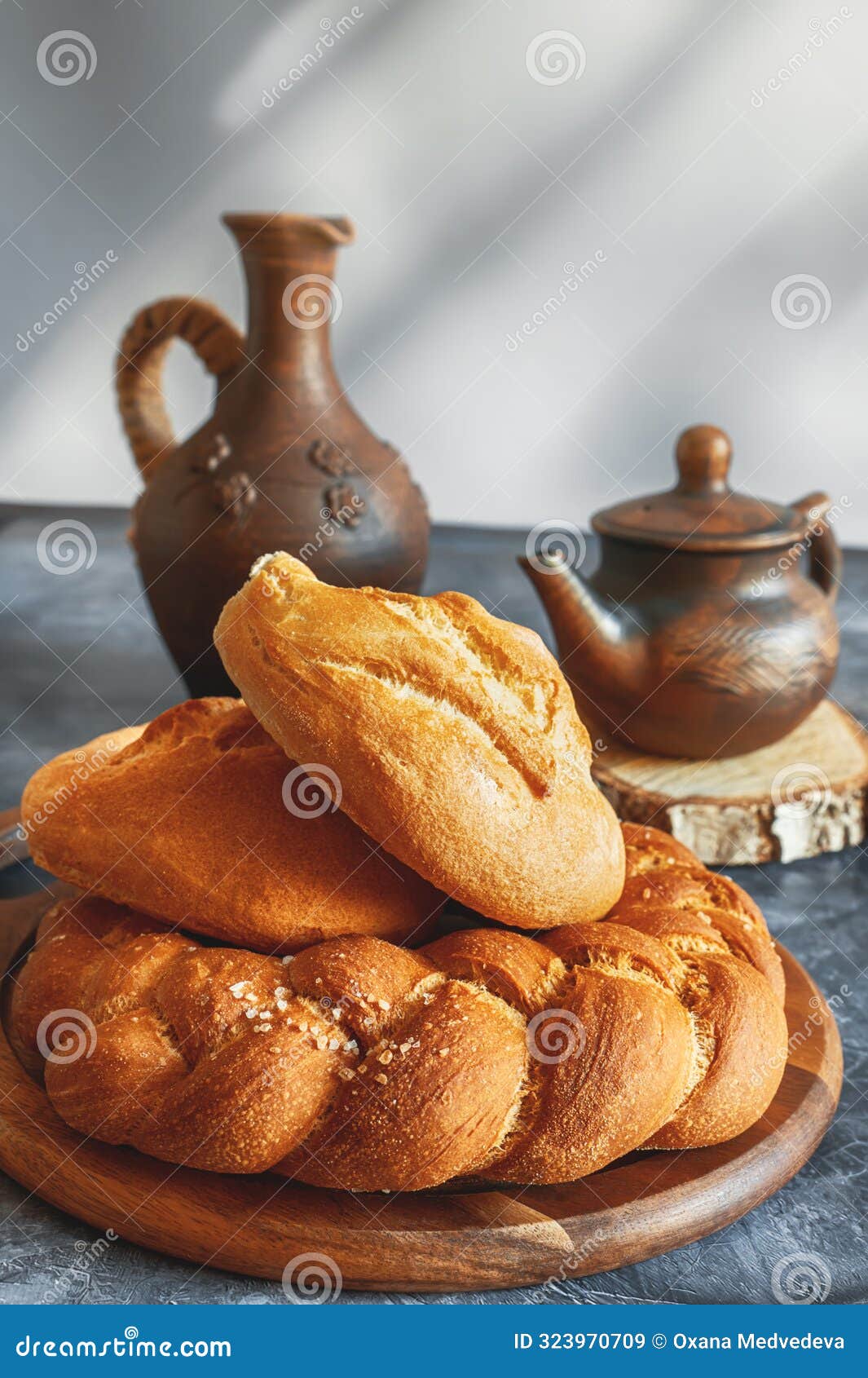 Different Types of Bread - Kalacha, Hala - Braided Loaf with Coarse ...