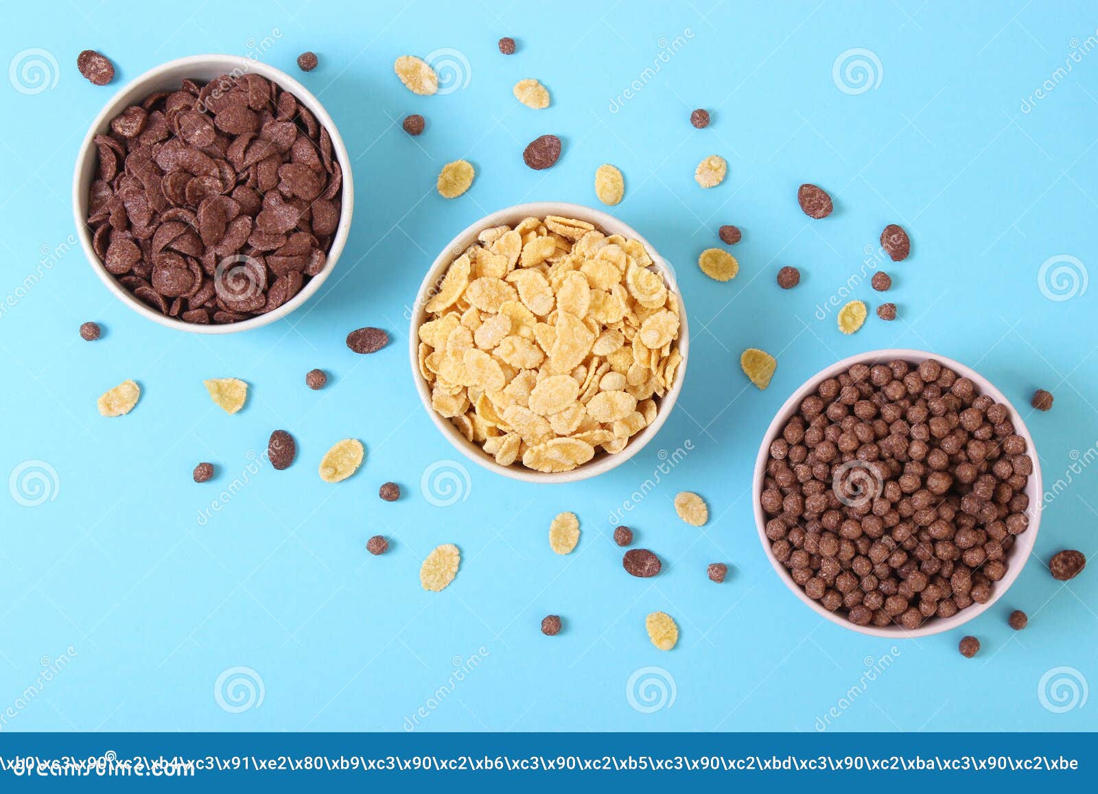 Different Types of Breakfast Cereals. Stock Photo - Image of energy ...