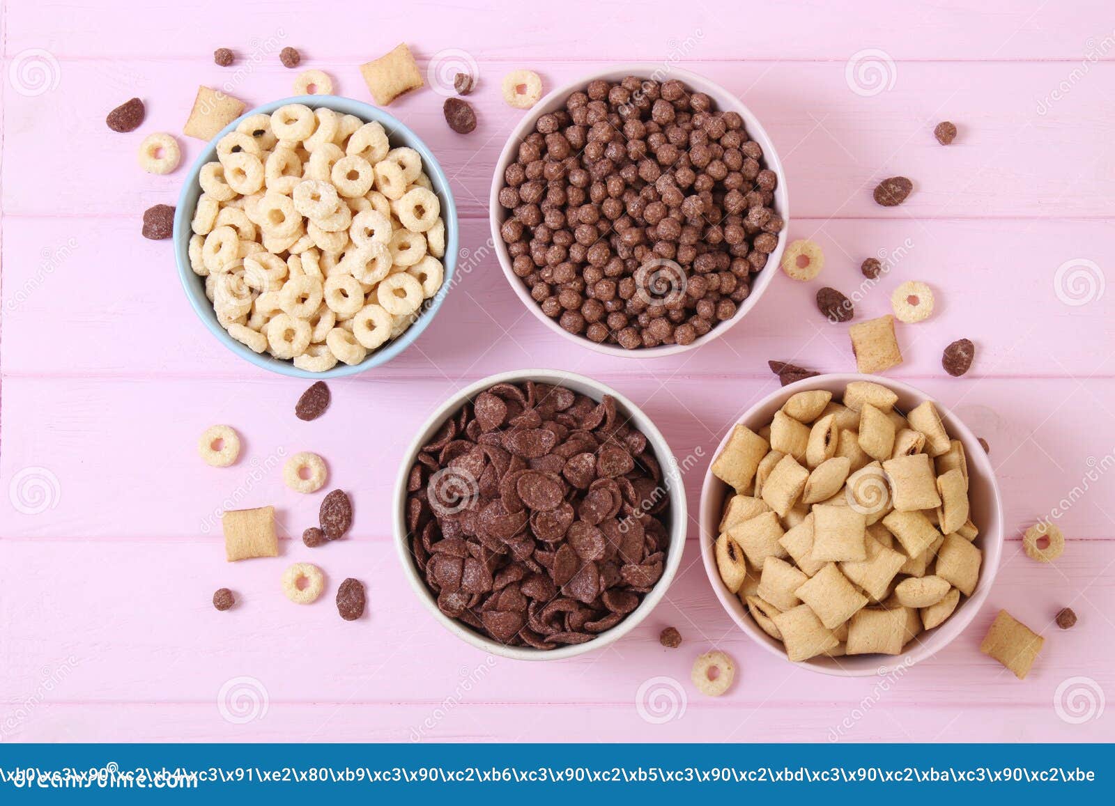 Different Types of Breakfast Cereals. Stock Image - Image of family ...