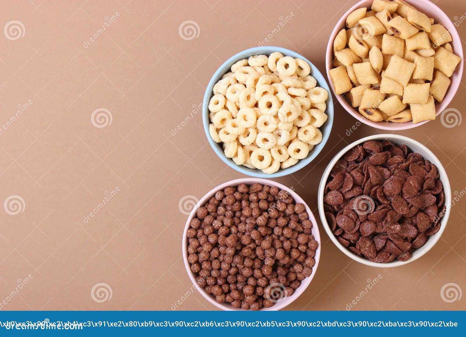 Different Types of Breakfast Cereals. Stock Image - Image of chocolate ...