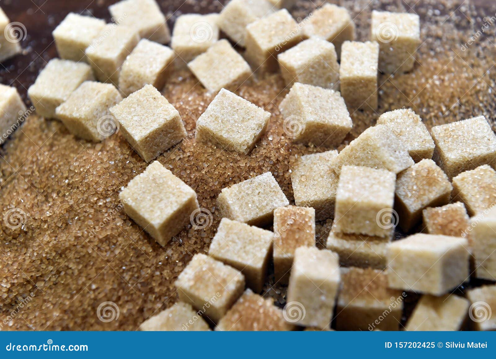 Different Types of Brown Sugar on a Wooden Table Stock Image - Image of ...