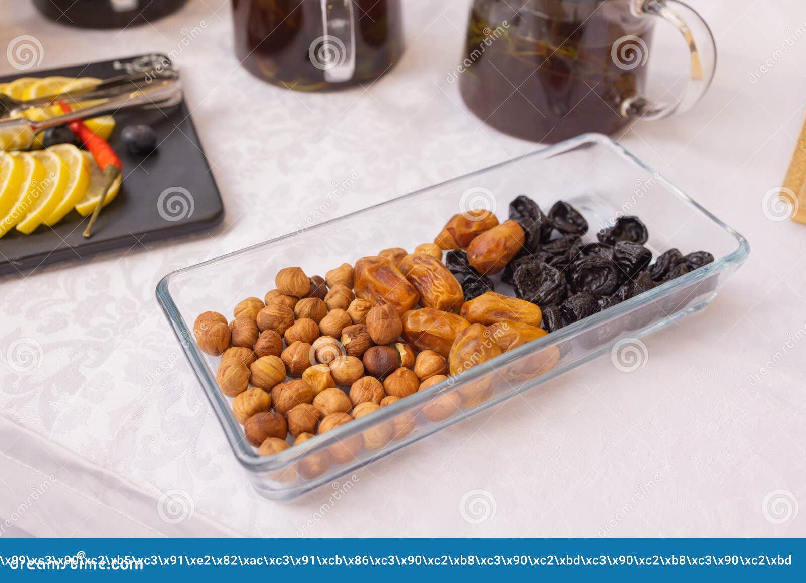 Different Types of Canapes on Buffet Table. Stock Image - Image of ...