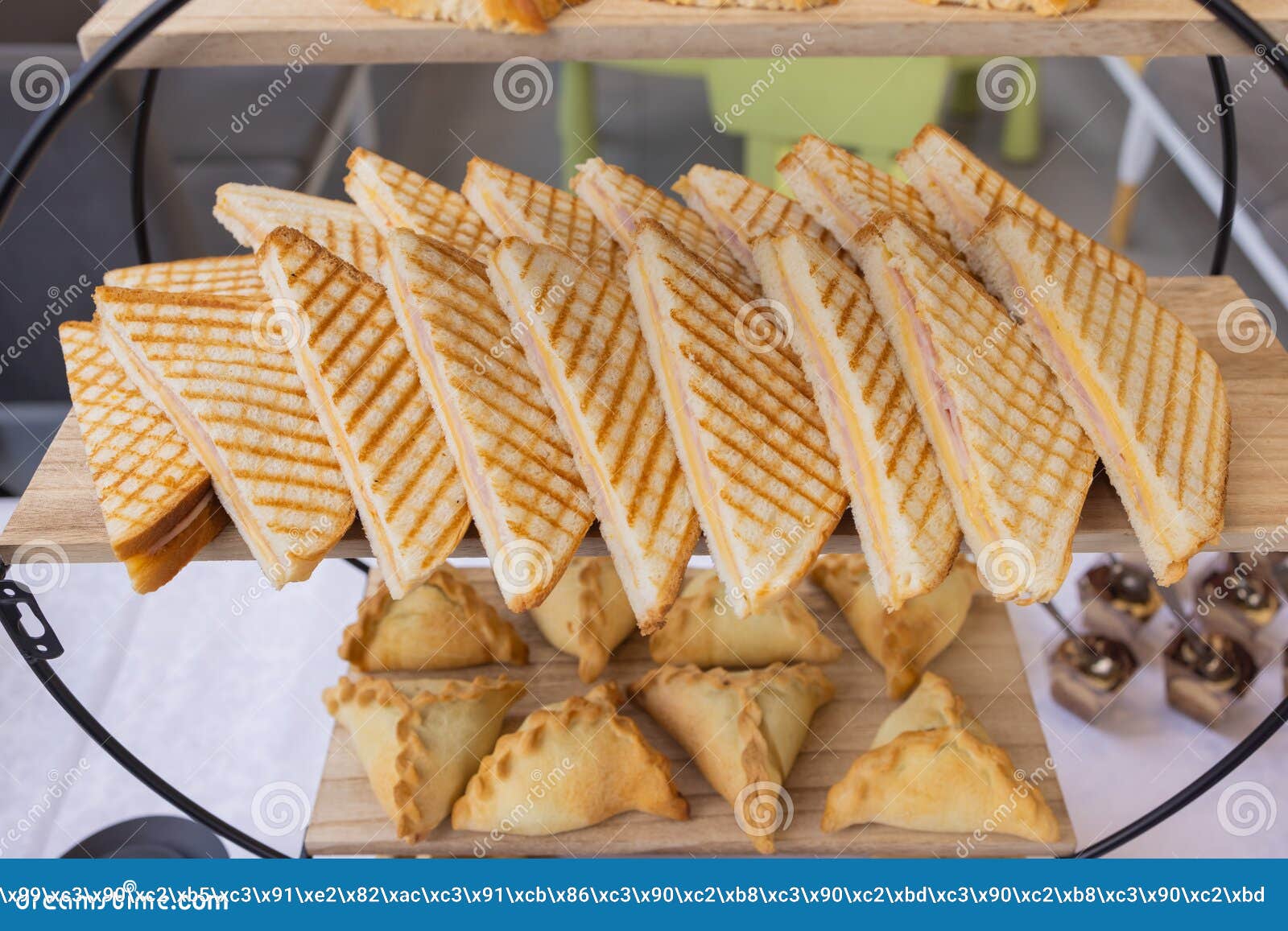 Different Types of Canapes on Buffet Table. Stock Image - Image of ...