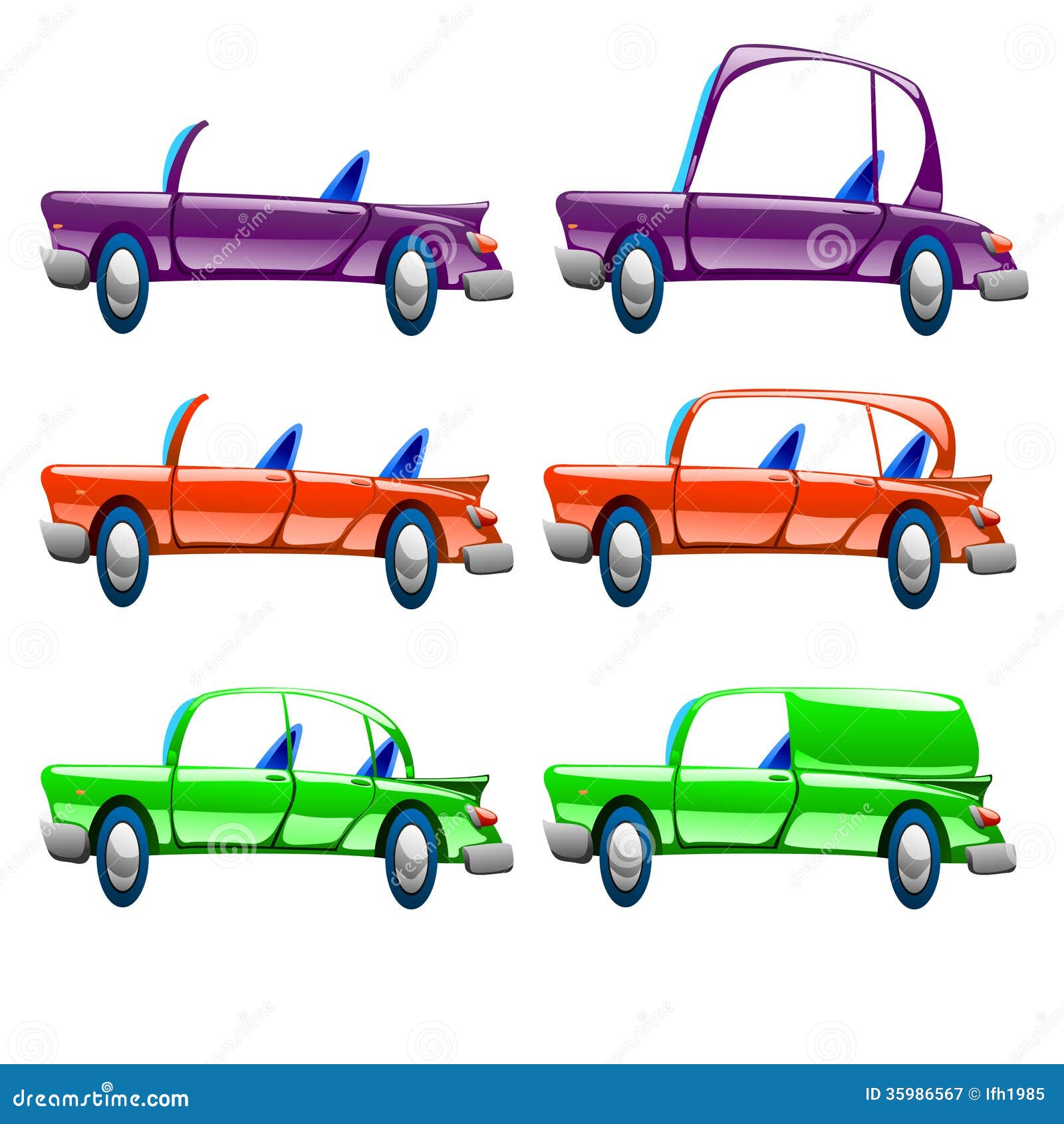 Different types of car stock vector. Illustration of icon - 35986567