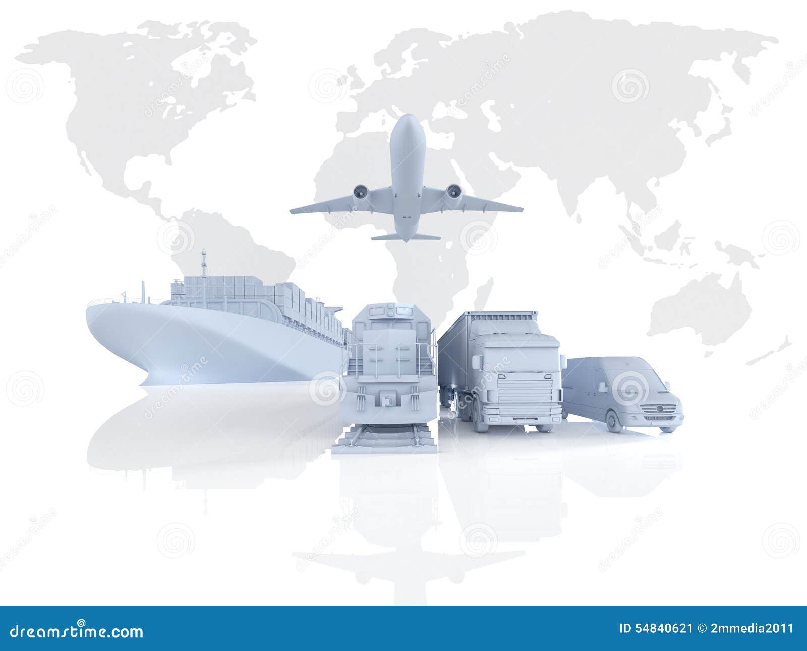 Different Types of Cargo. 3d Rendering Stock Image - Image of ...