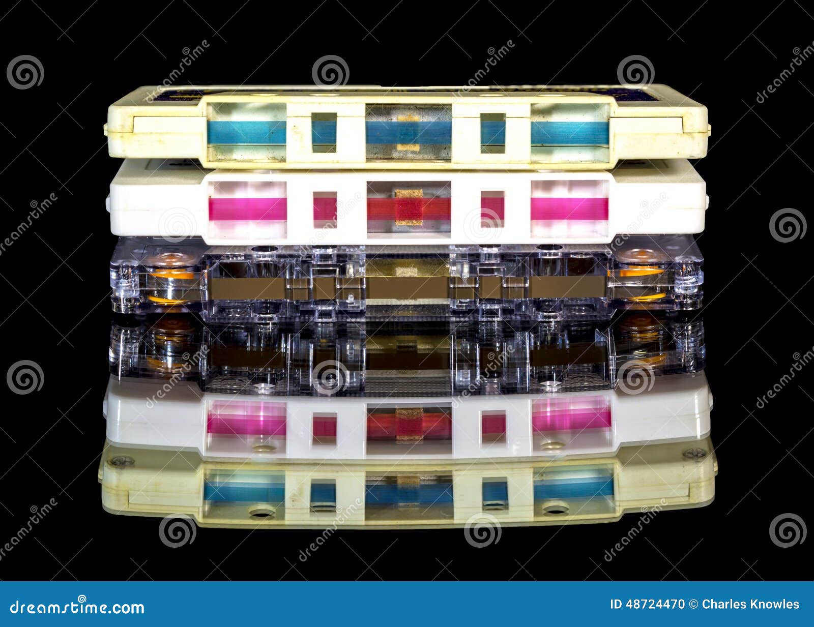 Different Types of Cassette Tapes Stock Photo - Image of antique ...