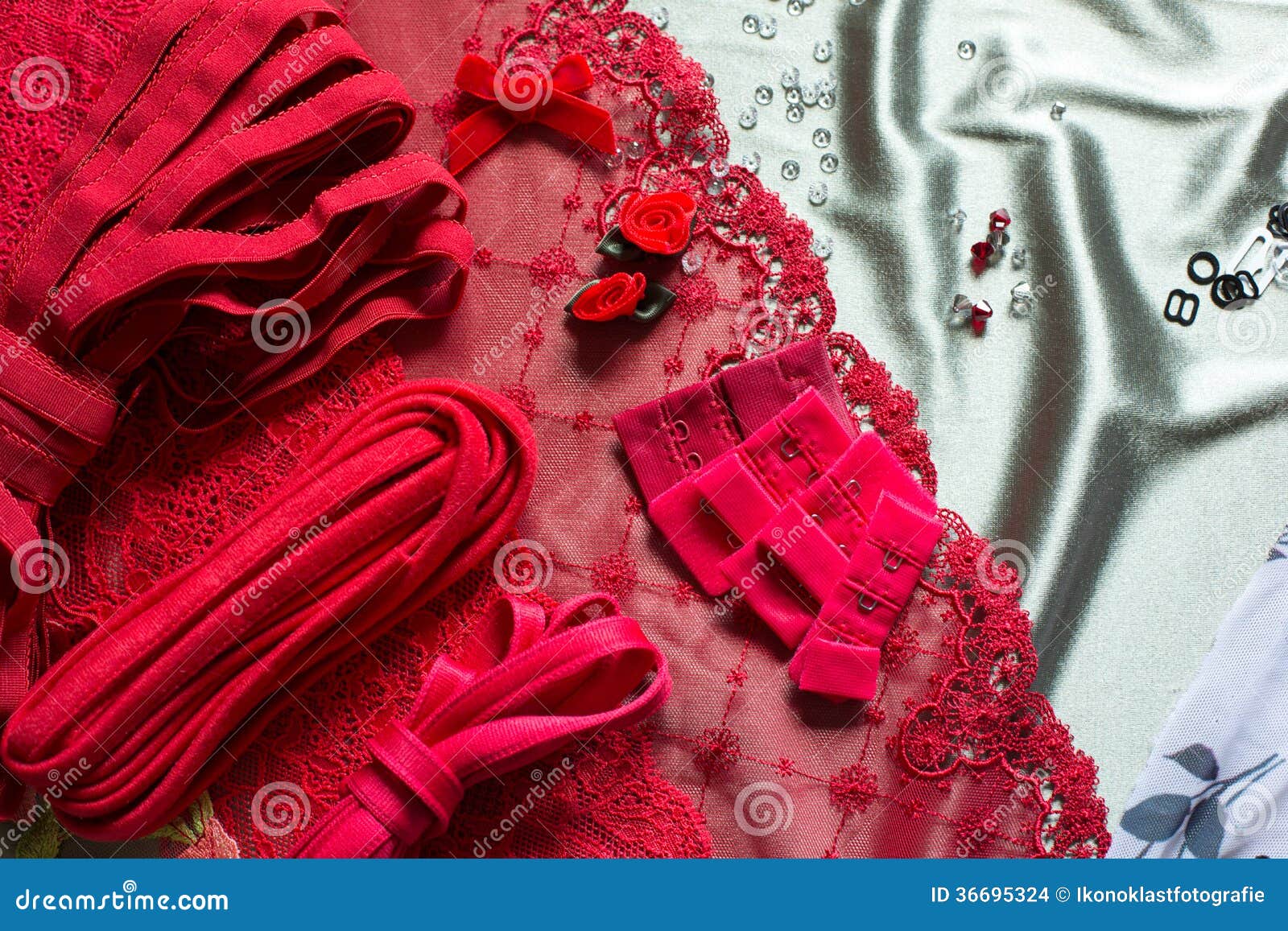 Different Types of Cloth, Textiles for Making Bras Stock Photo - Image ...