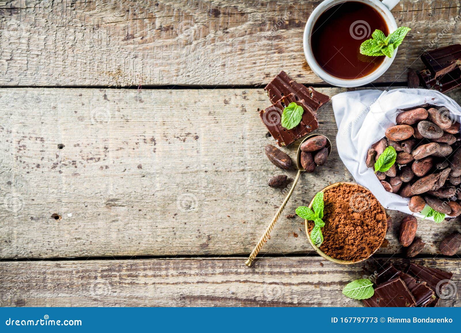 Different types of cocoa stock image. Image of drink - 167797773