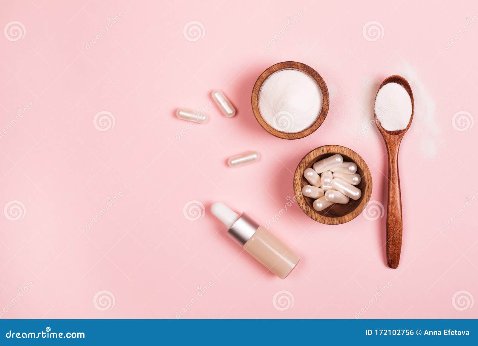 Different Types of Collagen Stock Photo - Image of capsules, cosmetics ...