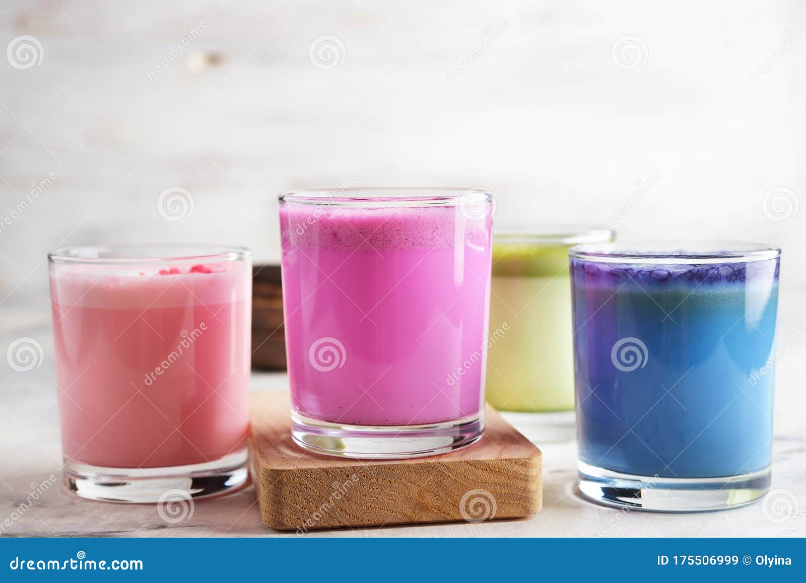 Different Types of Colored Latte Stock Image - Image of assortment ...