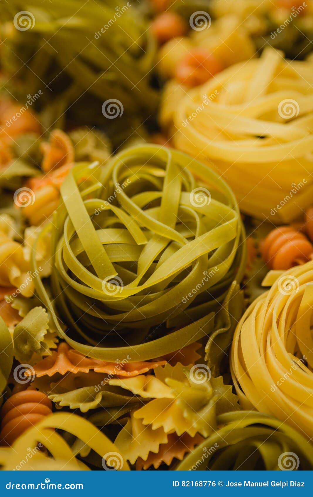 Different Types of Colored Pasta Stock Photo - Image of colored, pepper ...