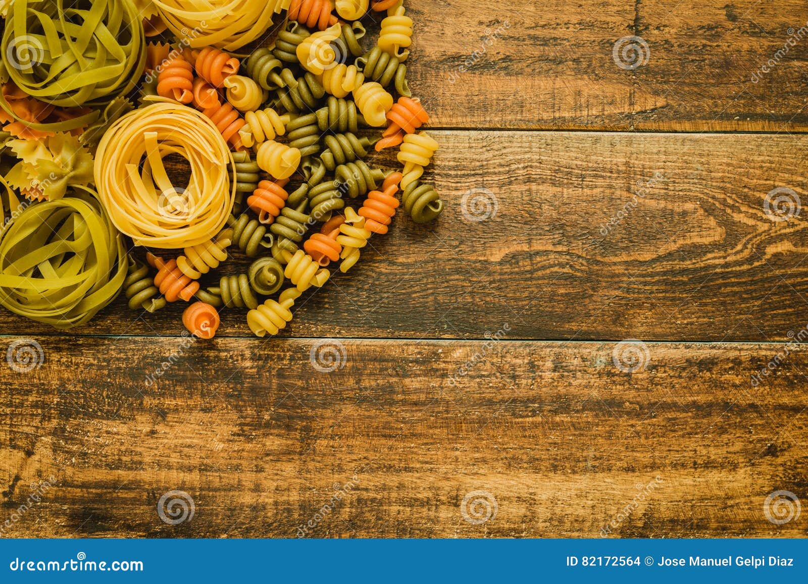 Different Types of Colored Pasta Stock Photo - Image of pepper ...
