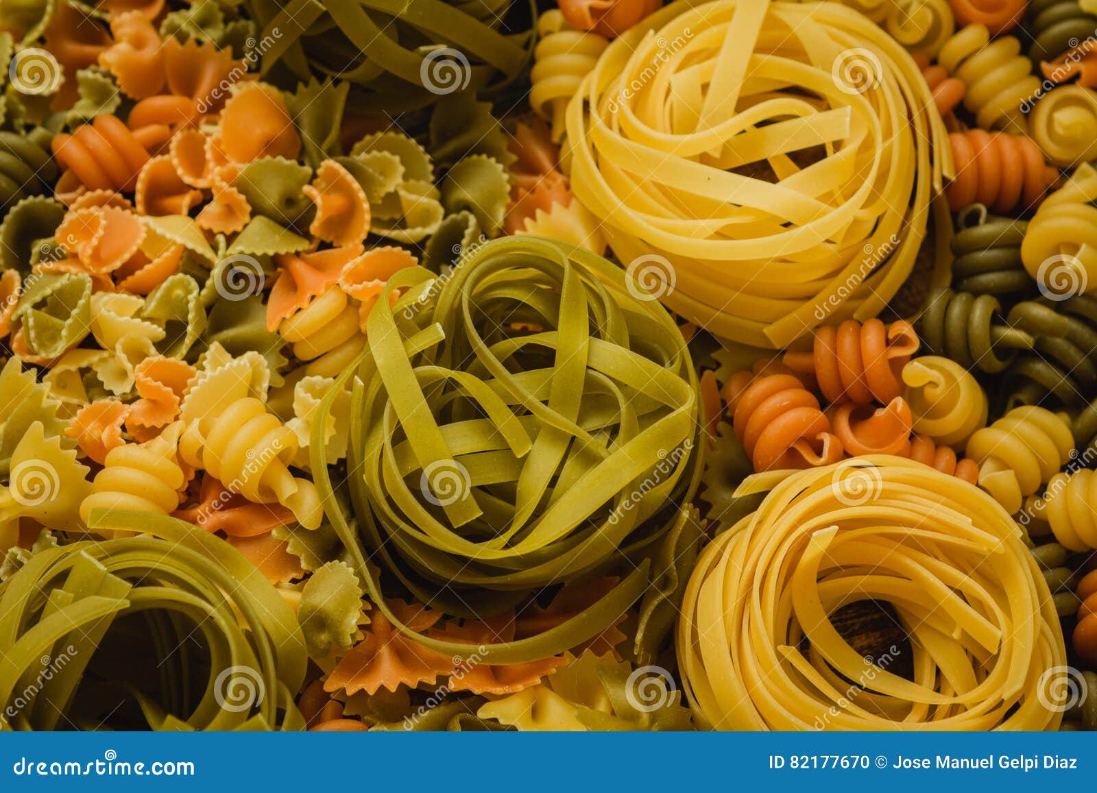 Different Types of Colored Pasta Stock Photo - Image of pepper, colored ...