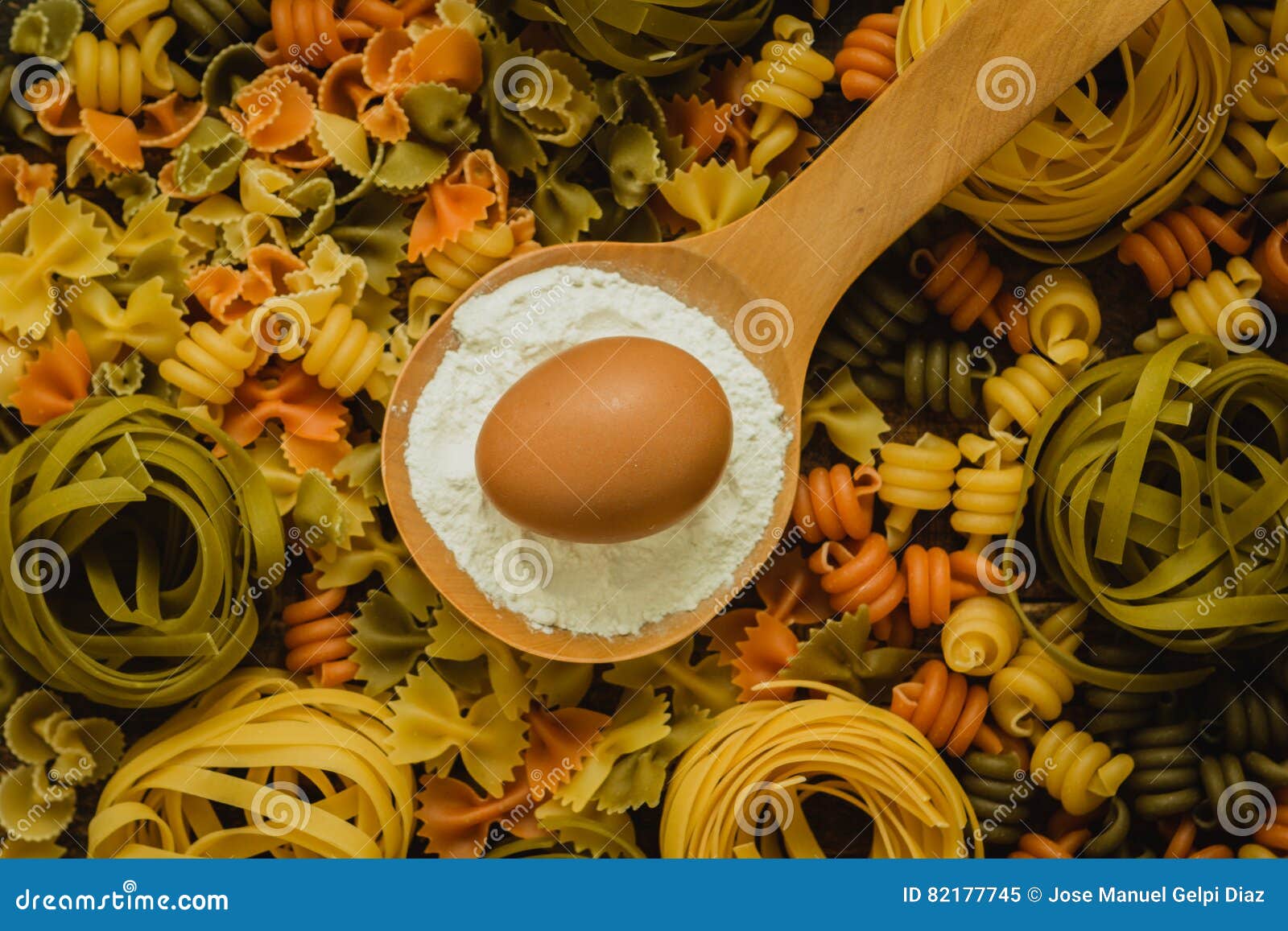 Different Types of Colored Pasta Stock Image - Image of carbohydrates ...