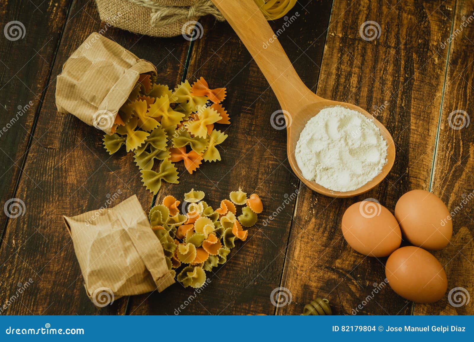 Different Types of Colored Pasta Stock Photo - Image of dried, italian ...