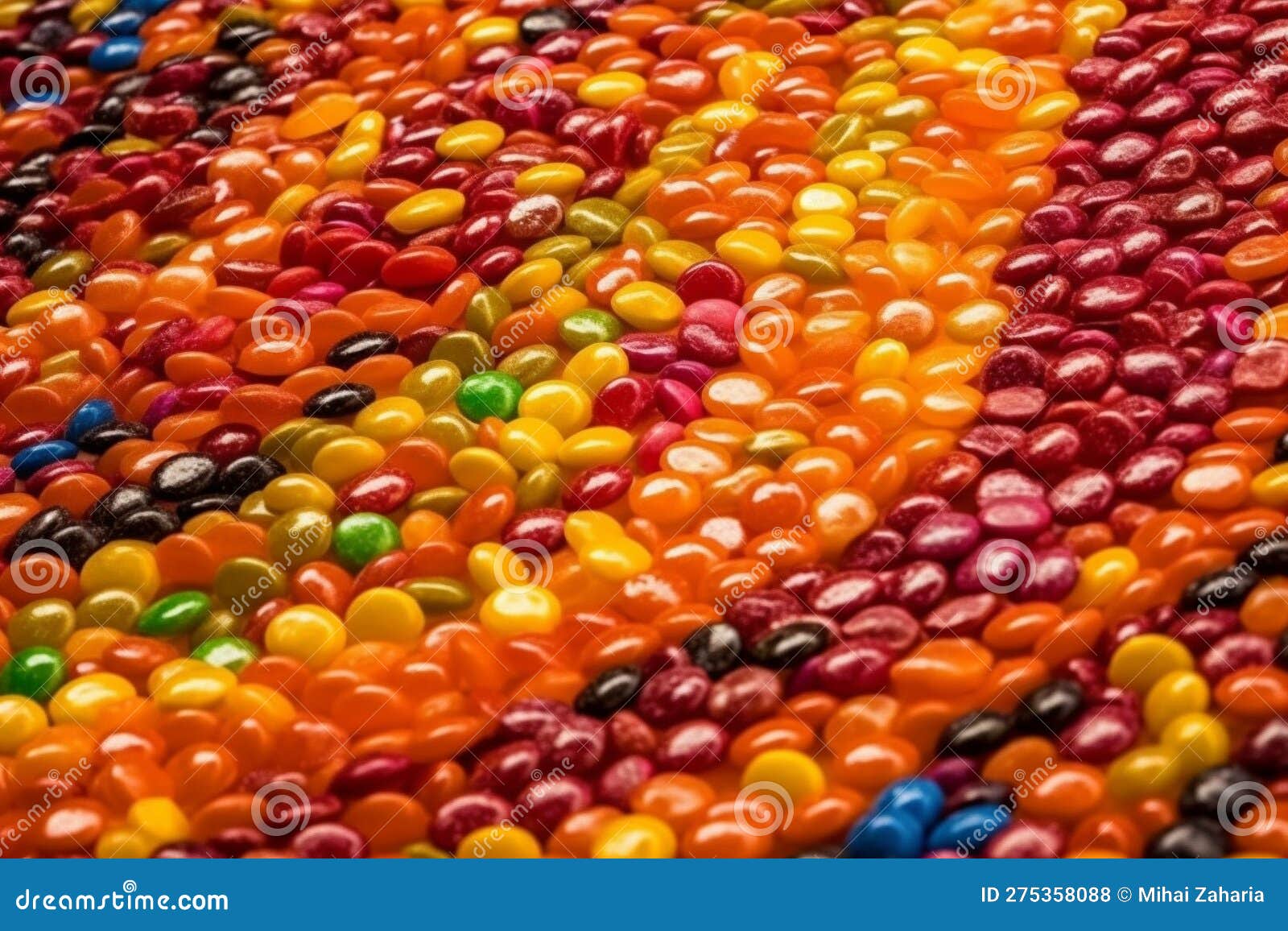 Different Types of Colorful Candy Sweets. Conceptual Illustration ...