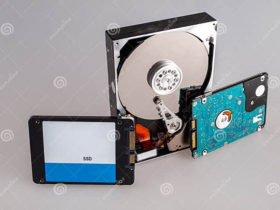 Different Types of Computer Drives, Hard Disk Drives and SSD Drives of ...