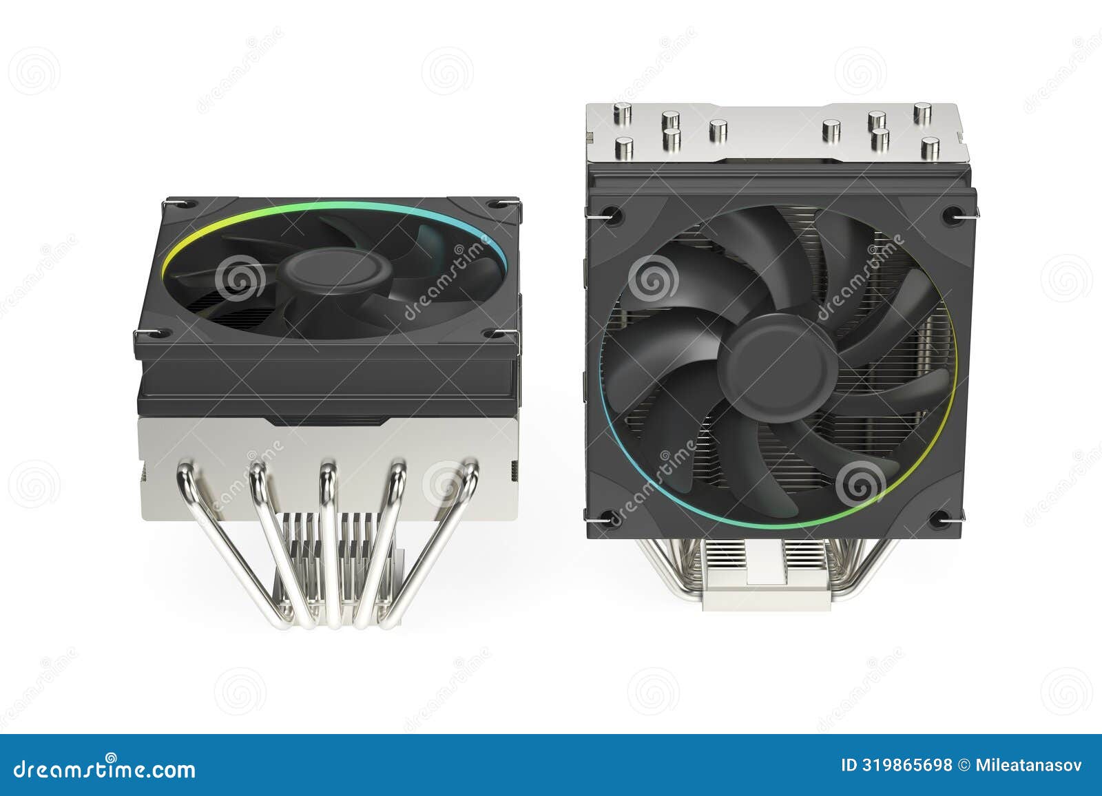 Different Types of Computer Processor Coolers Stock Photo ...