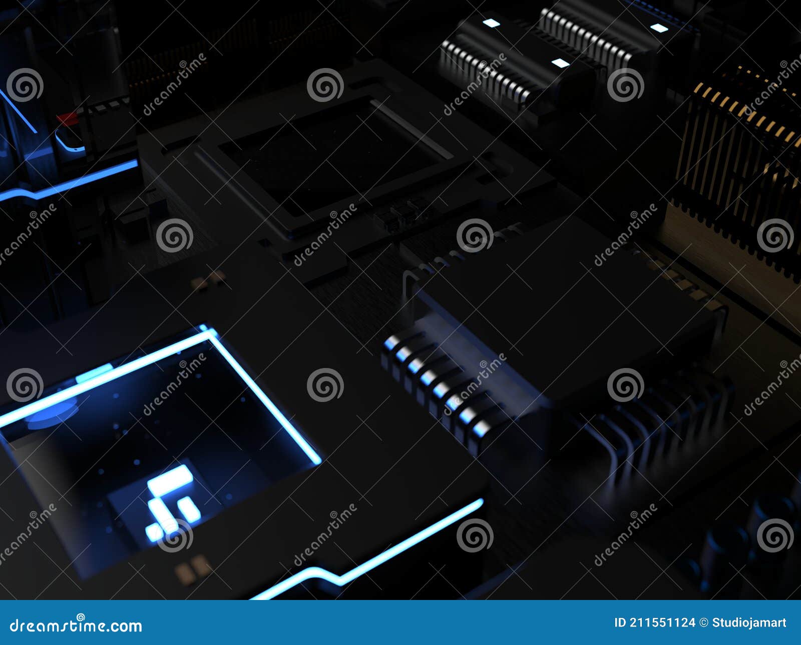 Different Types of Computers and Spare Parts. Stock Illustration ...