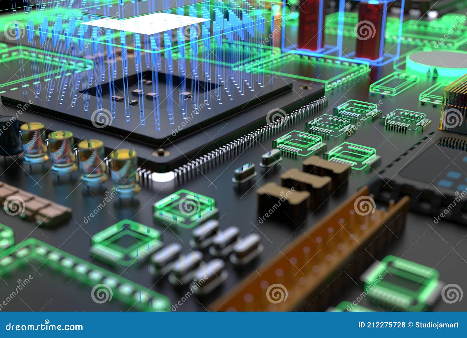 Different Types of Computers and Spare Parts Stock Illustration ...