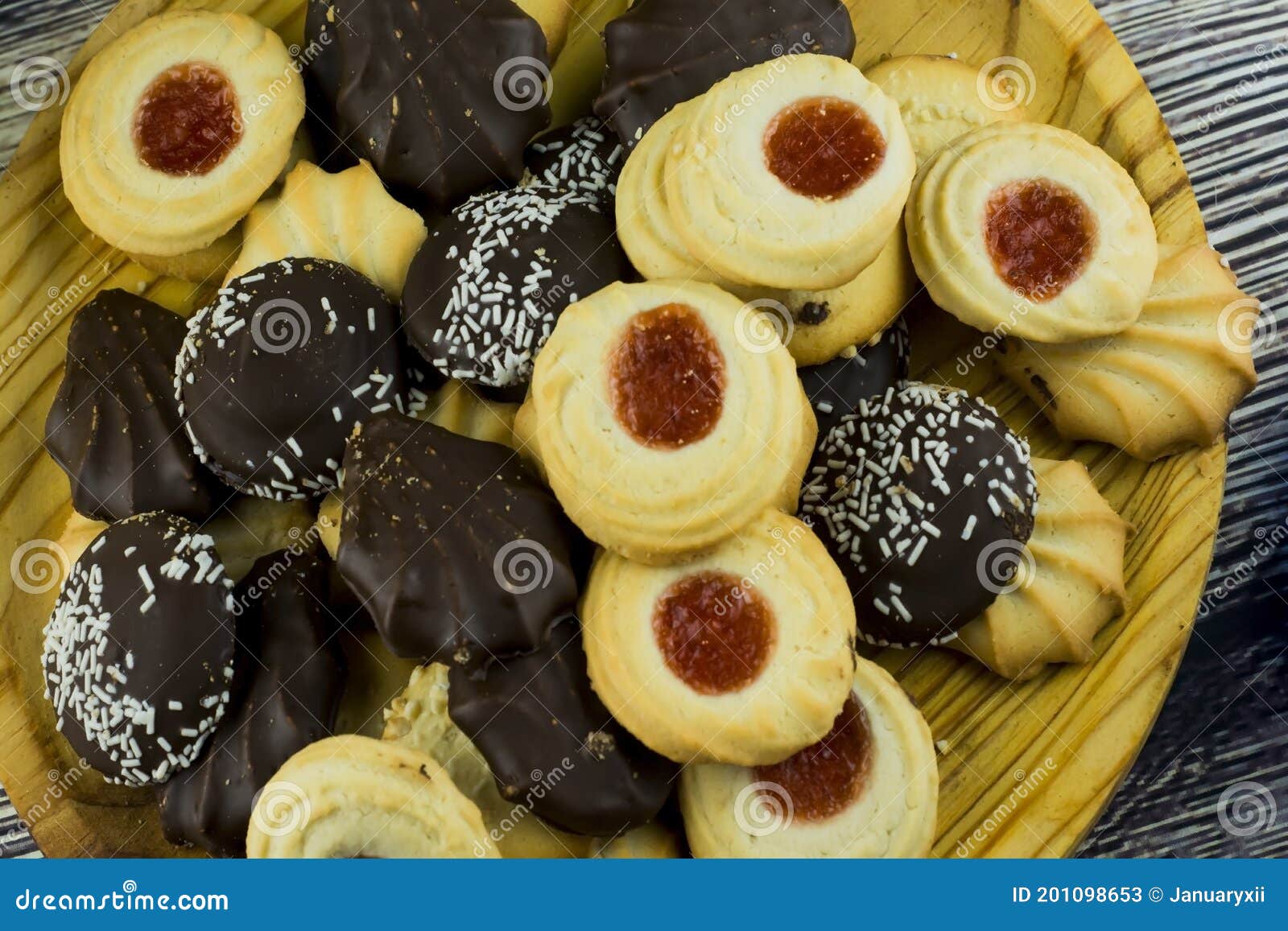 Different Types of Cookies Biscuits Stock Image - Image of view, break ...