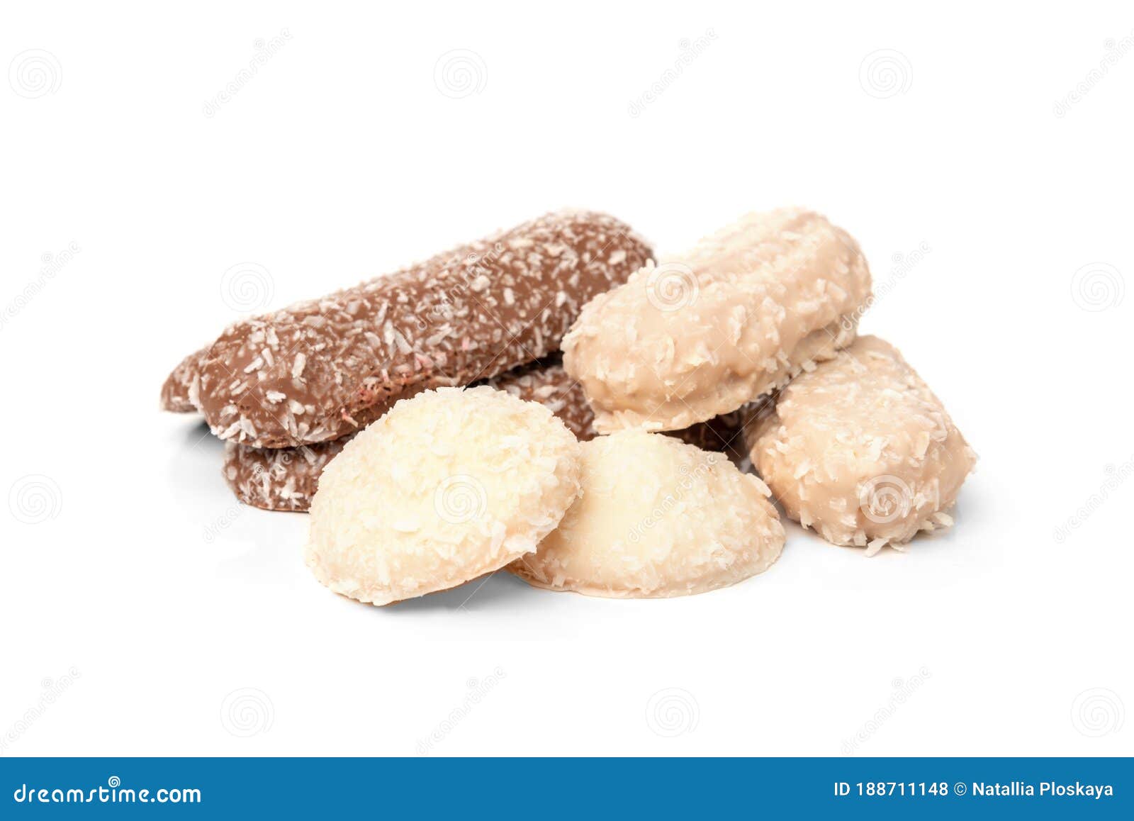 Different Types of Cookies Isolated on White Background Stock Photo ...