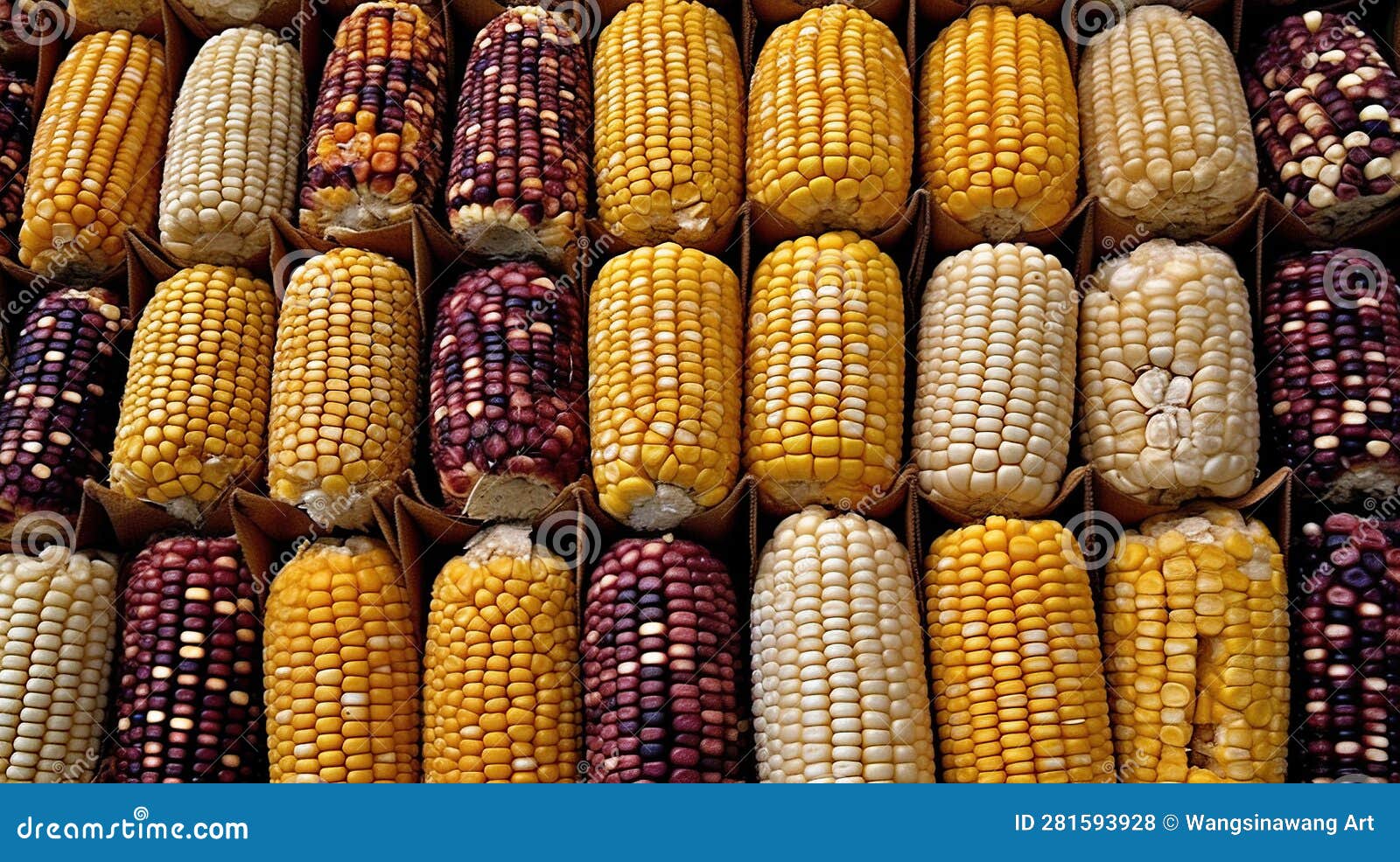 Different Types of Corn for Sale in Market Generative AI Stock ...