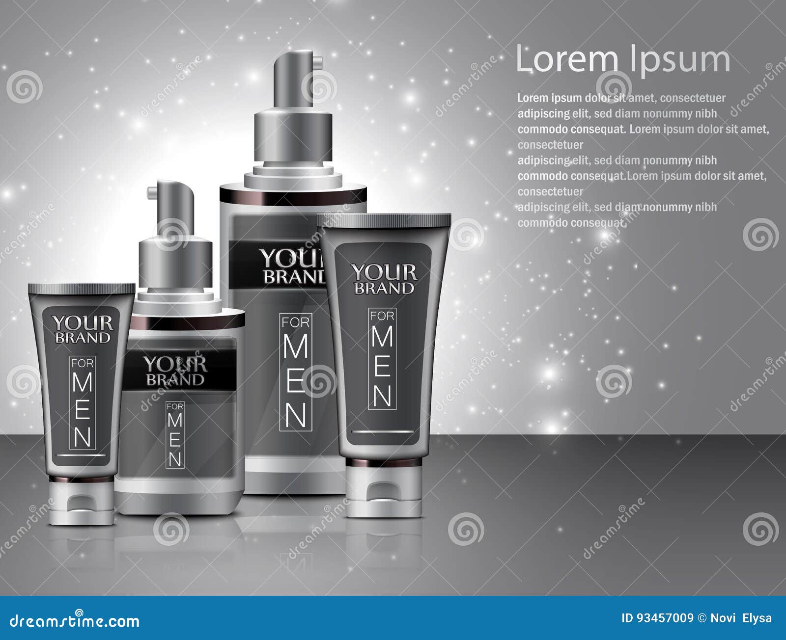 Different Types of Cosmetics for Men Stock Vector - Illustration of ...