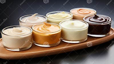 Different Types of Creams are Shown in Various Containers. Generative ...