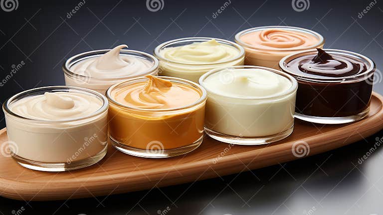 Different Types of Creams are Shown in Various Containers. Generative ...