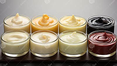 Different Types of Creams are Shown in Various Containers. Generative ...
